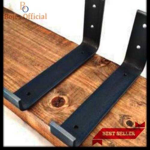 Jual Bracket besi siku l penyangga rak dinding ambalan tanpa bor ...