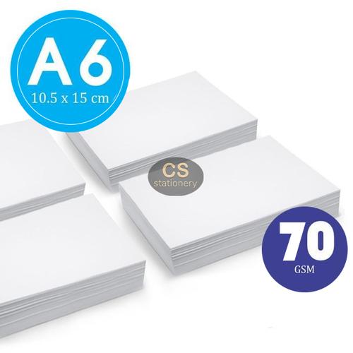 Jual Kertas HVS 70 GSM Ukuran A6 / Kertas Resi A6 - 1 RIM isi 500 ...