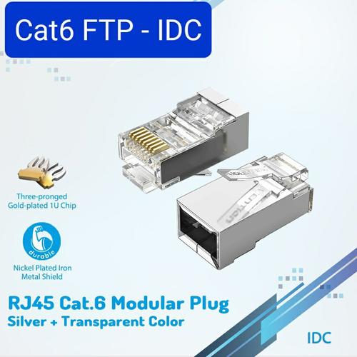 Jual Vention Konektor RJ45 Cat6 FTP RJ45 Besi Cat-6 Satuan Per-Pcs IDC ...