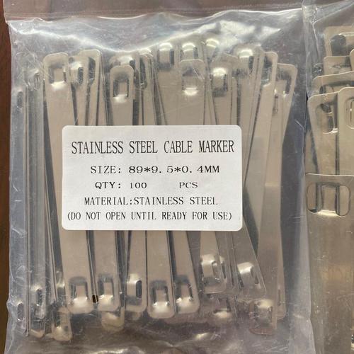 Jual Kabel Cable Marker Plate Tag Name Stainless Steel 89 x 9.5 mm ...