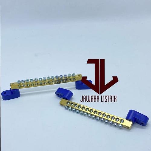 Jual MASKO TERMINAL KUNINGAN 14 LUBANG + ISOLATOR BUSBAR BAUT PARALEL ...