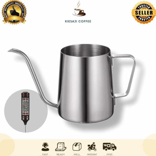 Jual kettle teko leher angsa kopi gooseneck kettle with thermometer 350 ...