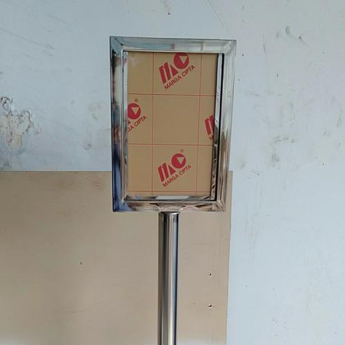 Jual Papan Informasi Stainless Steel A4 (Standing Sign/Sign Stand ...