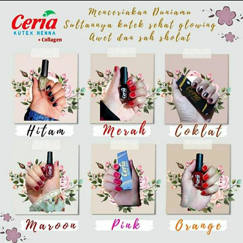 Jual kutek henna ceria kutek muslimah kutek halal sah sholat - Orange ...