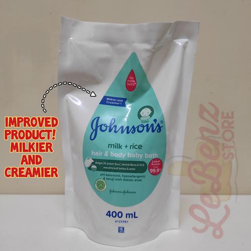 Promo Johnson's Johnsons Baby Bath Milk + Rice Sabun Bayi Refill 400 ml ...