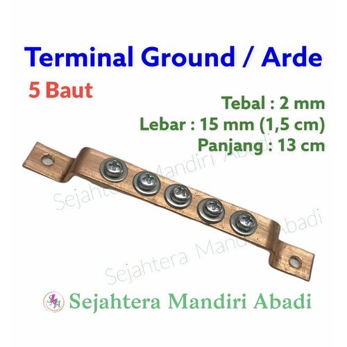 Jual Terminal Ground 5 Baut 2x15x130 Terminal Arde Tembaga - Kota ...