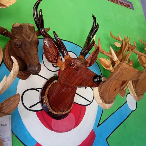 Jual hiasan dinding kepala rusa kayu - white rustic - Kab. Jepara ...