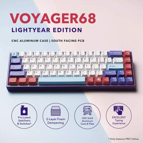 Promo VOYAGER68 Lightyear Edition CNC Alu South Facing Mechanical ...