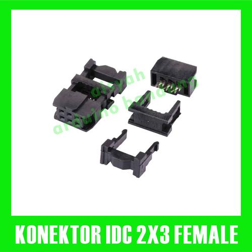Jual IDC Connector 2x3 Cable 6p 2.54mm 6 pin 6pin Female amphenol ...