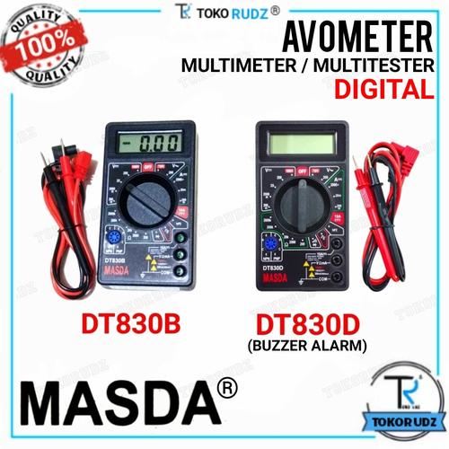 Jual Multimeter Multitester Avometer Digital DT830B DT830D Buzzer Alarm ...