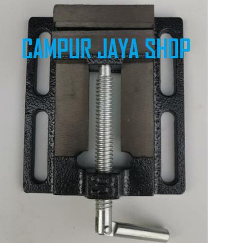 Jual Catok Meja Ragum Bor Duduk 4" HASSTON Bench Vise Drill Press Stand ...