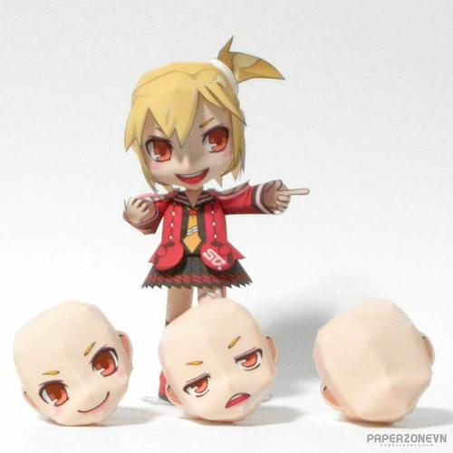 Jual Phantasy Star Portable Chibi Emilia Percival Tibilia Papercraft ...