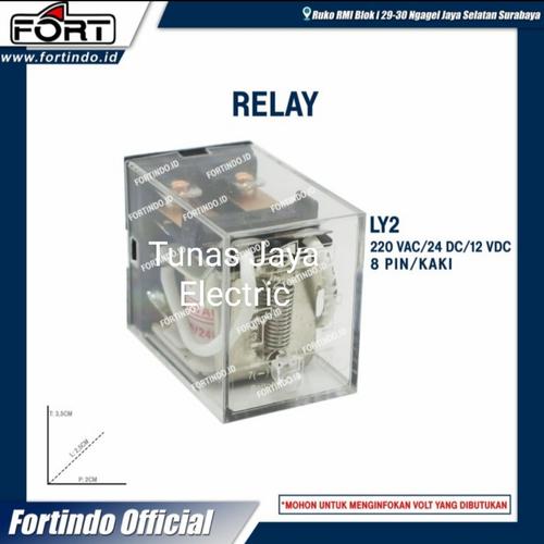 Jual Relay type LY2 Kaki 8Pin - 220V/24V/12V FORT - 220V - Kota ...