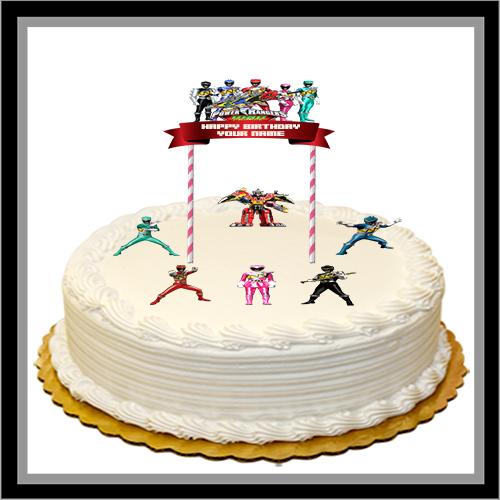 Jual Custom Topper Hiasan Kue Ulang Tahun karakter power ranger dino ...