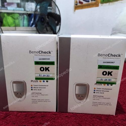 Jual Benecheck Plus Meter Only GCU 3in1 Alat Cek Gula Asam Urat ...