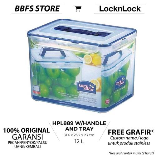 Jual lock n lock hpl889 12 L 12L wadah tempat makanan besar kedap udara ...