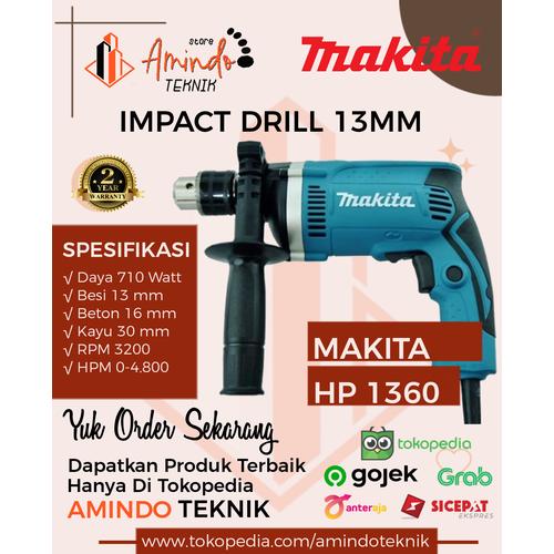 Jual Mesin Bor Impact Drill MAKITA 13mm HP1630 - Kota Depok - Amindo Teknik | Tokopedia