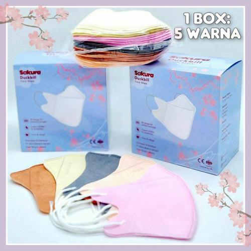 Jual Masker Duckbill Sakura 3ply 50 pcs by SEVEN | Premium Mask ...