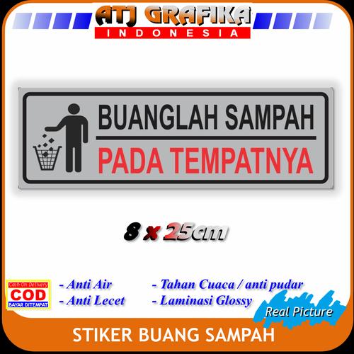 Jual Stiker buanglah sampah pada tempatnya sticker kebersihan ...