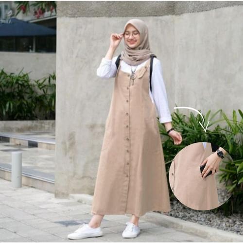Jual MAGGIE OVERALL PANJANG WANITA | ROK PANJANG FASHION MUSLIM OVERALL ...