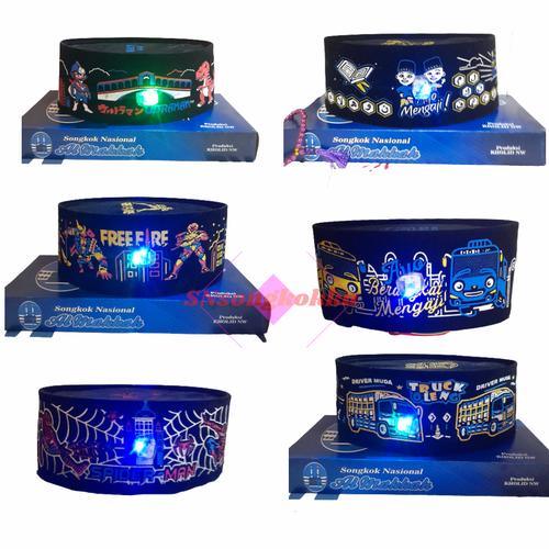 Jual Peci LED / Peci Anak Karakter LED / Peci Anak LED - upin ipin, 2 ...