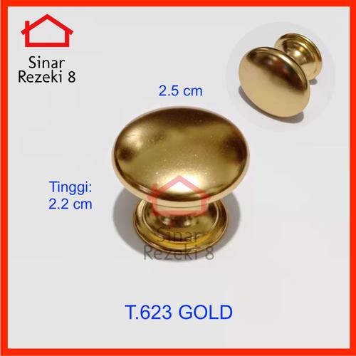 Jual Tarikan Laci Gold Emas Dop Pintu Lemari Bulat Handle Knob Pentol ...