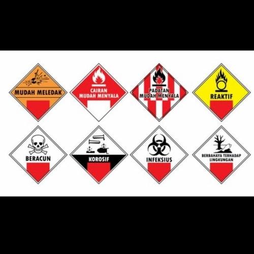 Jual Stiker Sign 15 x 15cm.Simbol Limbah B3. INFEKSIUS BERACUN. KOROSIF ...