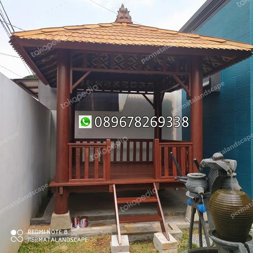 Jual saung gazebo kayu kelapa permeter persegi - Kab. Bogor ...