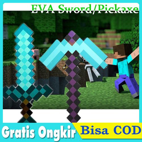 Jual Mainan Pedang Minecraft sword bahan eva mine craft Creeper Diamond ...
