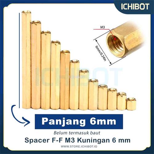 Jual Spacer 6mm Female Female Besi 6 mm Kuningan Copper hexagonal - Kab ...