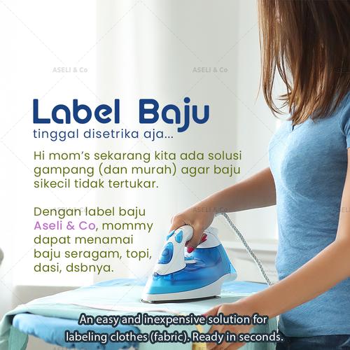 Jual Stiker label kain kaos - Iron on Sticker - L (20Pcs) - Jakarta ...