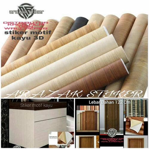 Jual Wallpaper Serat Kayu Stiker pvc Stiker Meja Stiker Dinding - W 09 ...