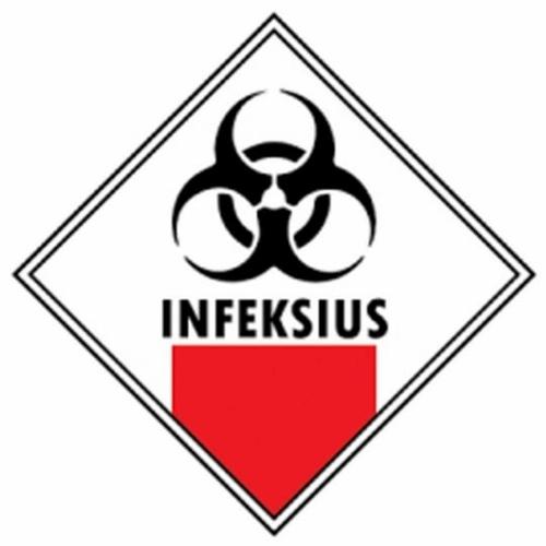 Jual Stiker Sign 15 x 15cm.Simbol Limbah B3. INFEKSIUS BERACUN. KOROSIF ...