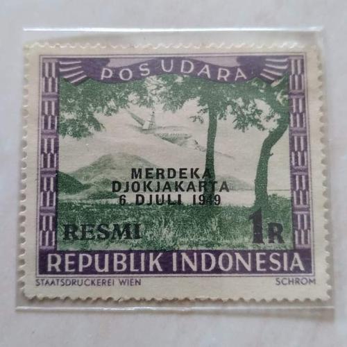 Jual Perangko Kuno RI 1 R Cetak Tindih Resmi Merdeka Djokjakarta Djuli ...