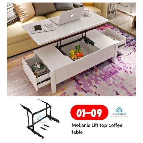 Jual Lift top coffee table mechanism 01-09, meja cafe, meja makan ...