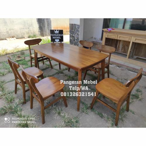 Jual meja makan retro minimalis 6 kursi ropan kayu jati(coffe table,bufet) - Kab. Jepara ...