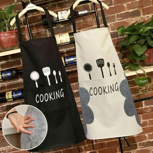 Jual Celemek Masak Cooking dan Lap Apron Masak Bahan Tebal Anti Air ...