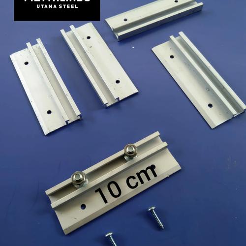 Jual rel rell 10 cm model lama + baut utk alumunium almunium screen ...