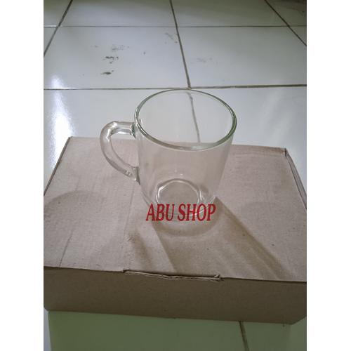 Jual Gelas beling / gelas kaca / gelas gagang / gelas kopi bening ...