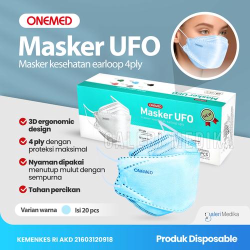 Jual Masker Karet Earloop UFO 3D Masker Onemed 4ply 1 Box isi 20pcs ...