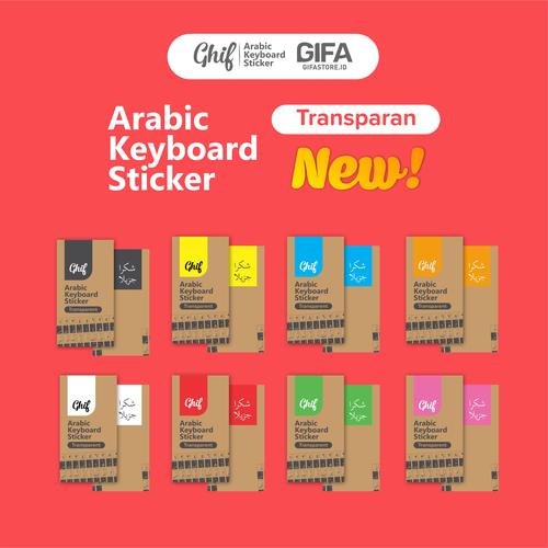 Jual Ghif Stiker Sticker Keyboard Bahasa ARAB TRANSPARAN Arabic ...