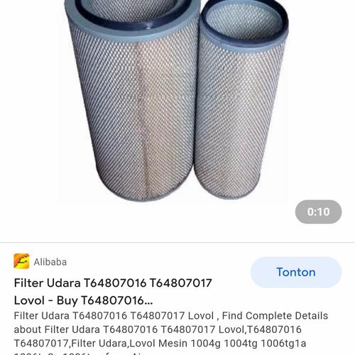Jual Air Filter Genuine 1SET T64807017 Lovol 1006 - Jakarta Barat ...