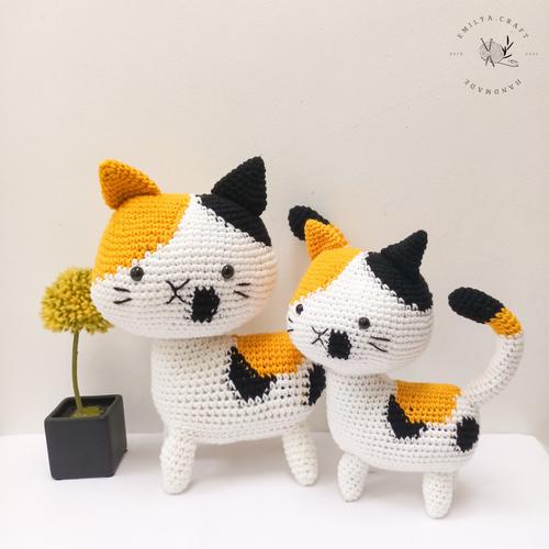 Jual Boneka Rajut Kucing Belang ( Calico Cat Amigurumi ) kucing tiga ...