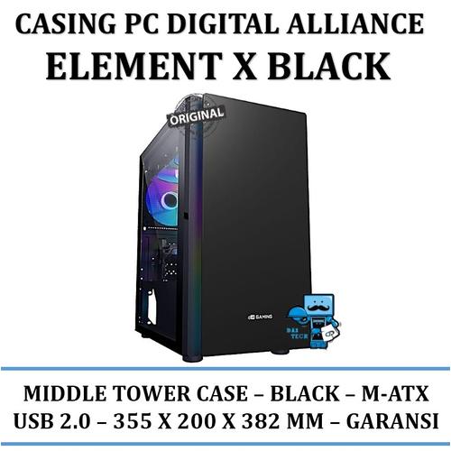 Jual Casing PC Digital Alliance Element X - Black - Jakarta Pusat - Das ...