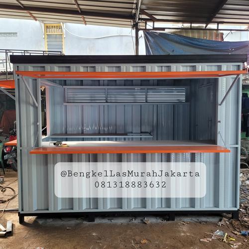 Jual Booth Gerobak Semi Container / kontainer portable 3x1.5x2 ...