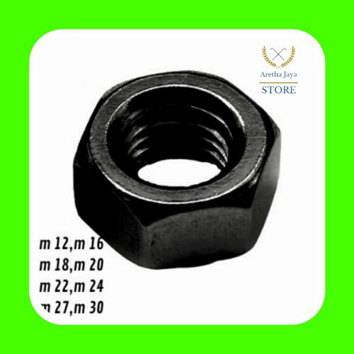 Jual mur baja hitam m16 / mur hex baja m16 - Jakarta Pusat - aretha jaya store | Tokopedia