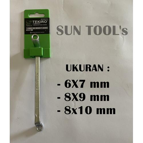 Jual TEKIRO｜Kunci Ring 75 derajat SATUAN 6x7; 8x9; 8x10 mm｜Sunk Panel - 8x10 mm - Kota Jambi ...