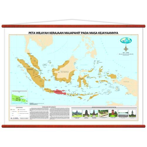Jual Peta Wilayah Kerajaan Majapahit Pada Masa Kejayaannya - Kota ...