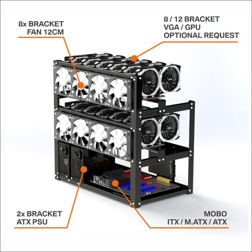 Jual Open Rack Rak Mining rig 8 /12 vga 2psu tingkat - Kota Surakarta ...