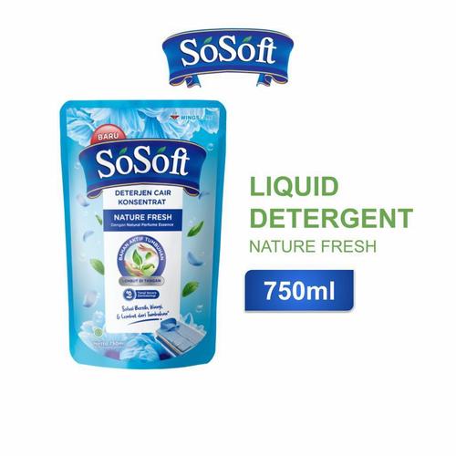 Jual SoSoft Liquid DETERGENT Refill 750 ml SO SOFT Deterjen Cair 750 ...